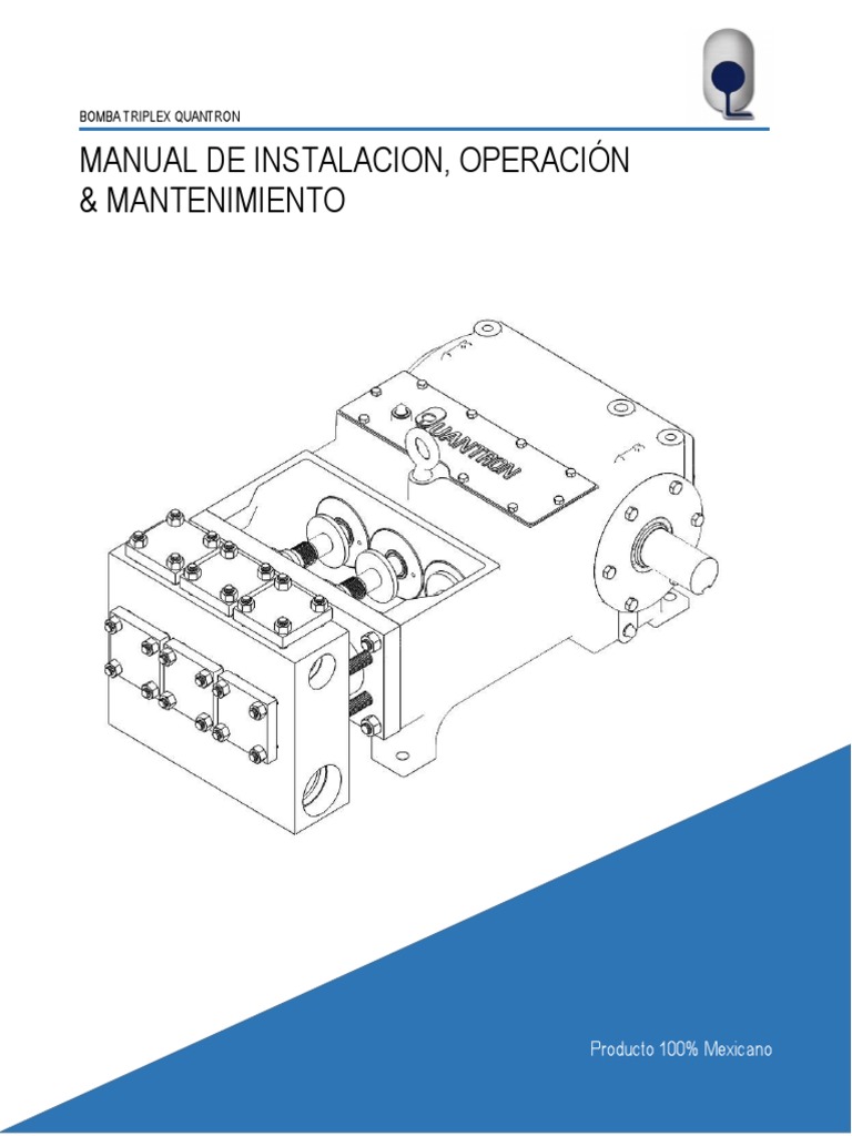Manual de Operacion y Mantenimiento Bomba Triplex | PDF | Bomba | Pistón