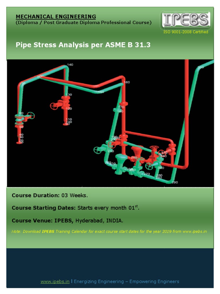 Pipe Stress Analysis Per ASME B 31.3 | Pipe (Fluid Conveyance) | Thermal Expansion