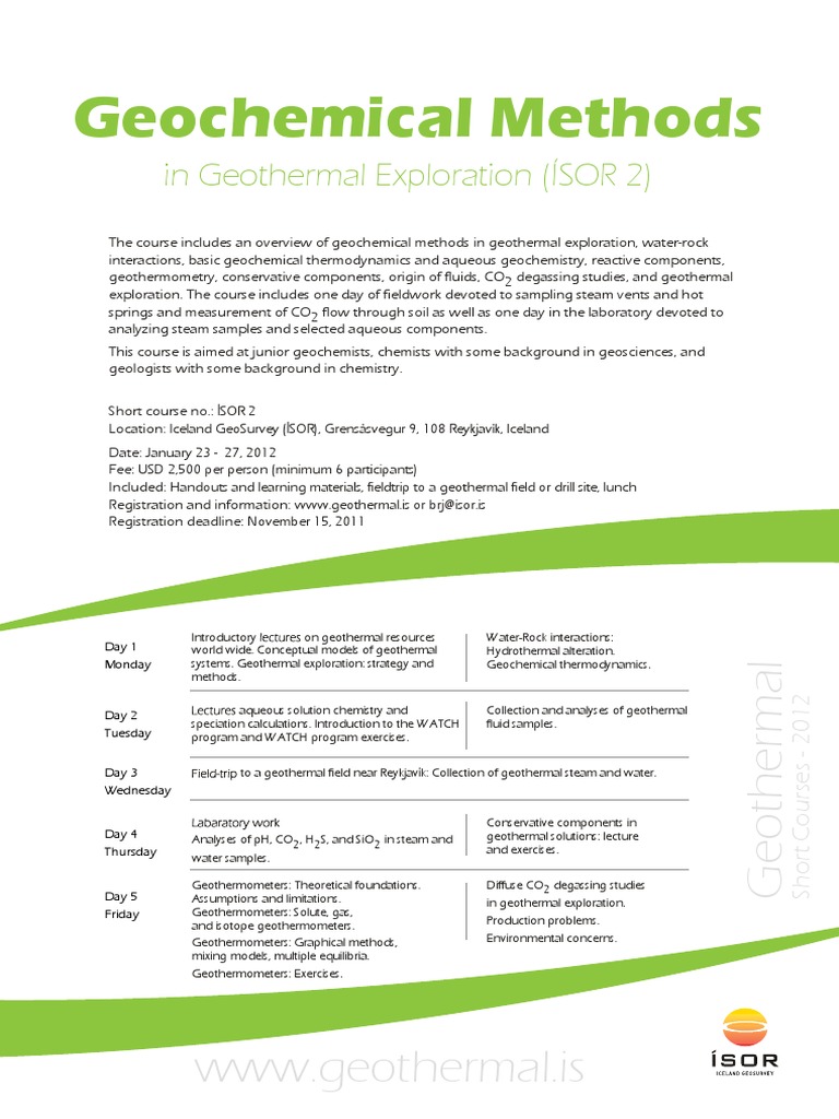 Geochemical Methods in Geothermal Exploration | PDF | Geochemistry | Chemistry