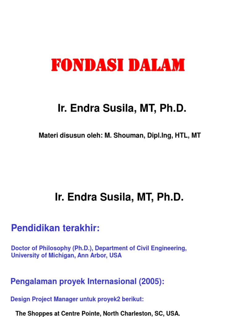 Fondasi Dalam | PDF