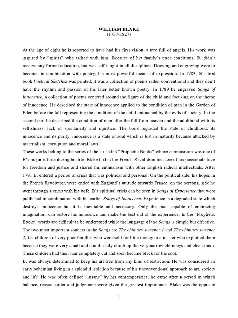 William Blake | PDF | William Blake | Poetry