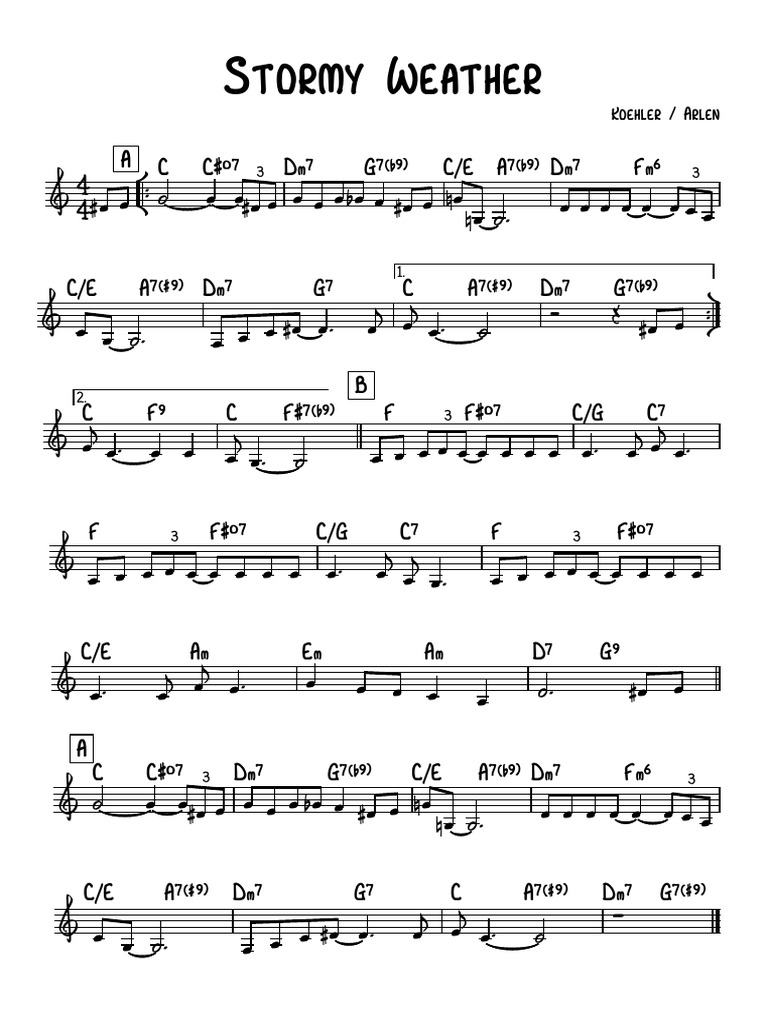 Stormy Weather - Partitura Completa | PDF