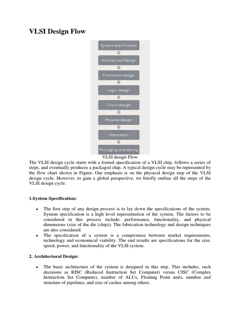 VLSI Design Flow | PDF | Logic Synthesis | Integrated Circuit