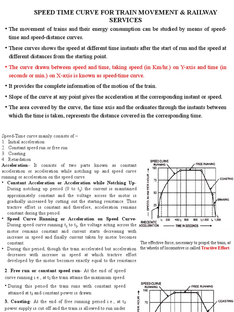 SPEED-TIME CURVES FOR TRAIN MOVEMENT | PDF | Acceleration | Speed