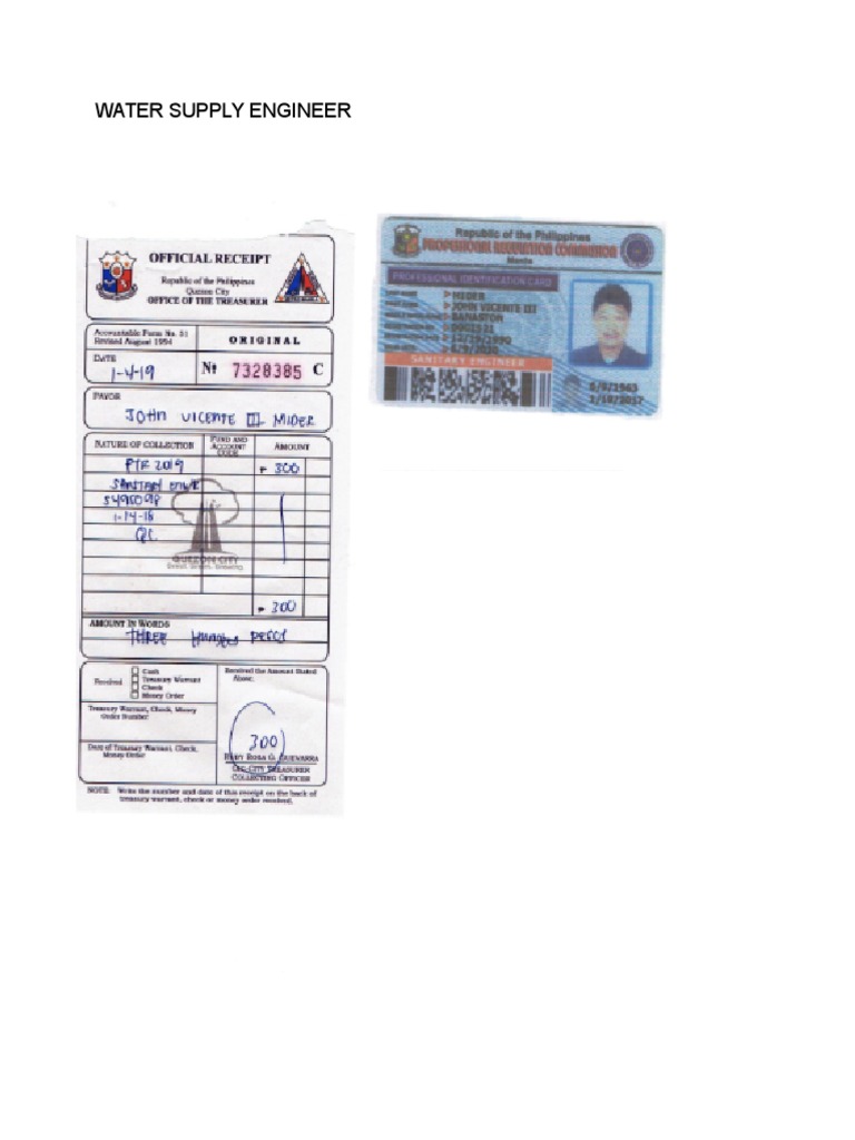 PRC Water Engineer John Vicente Mider III | PDF