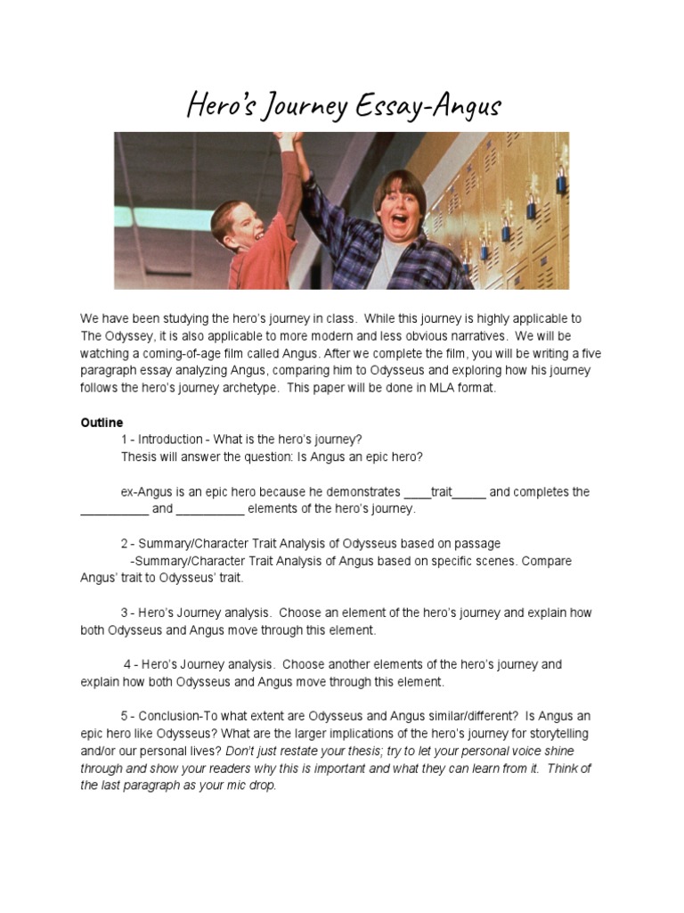 Hero's Journey Essay-Angus | PDF | Hero | Odysseus