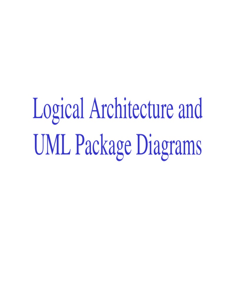Logical Architecture & UML Package Diagrams | PDF | Model–View ...