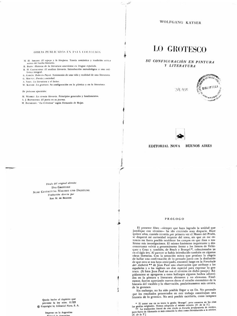 Lo Grotesco - Kayser | PDF