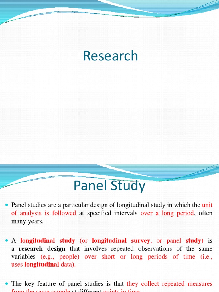 Panel Study | PDF | Survey Methodology | Quantitative Research
