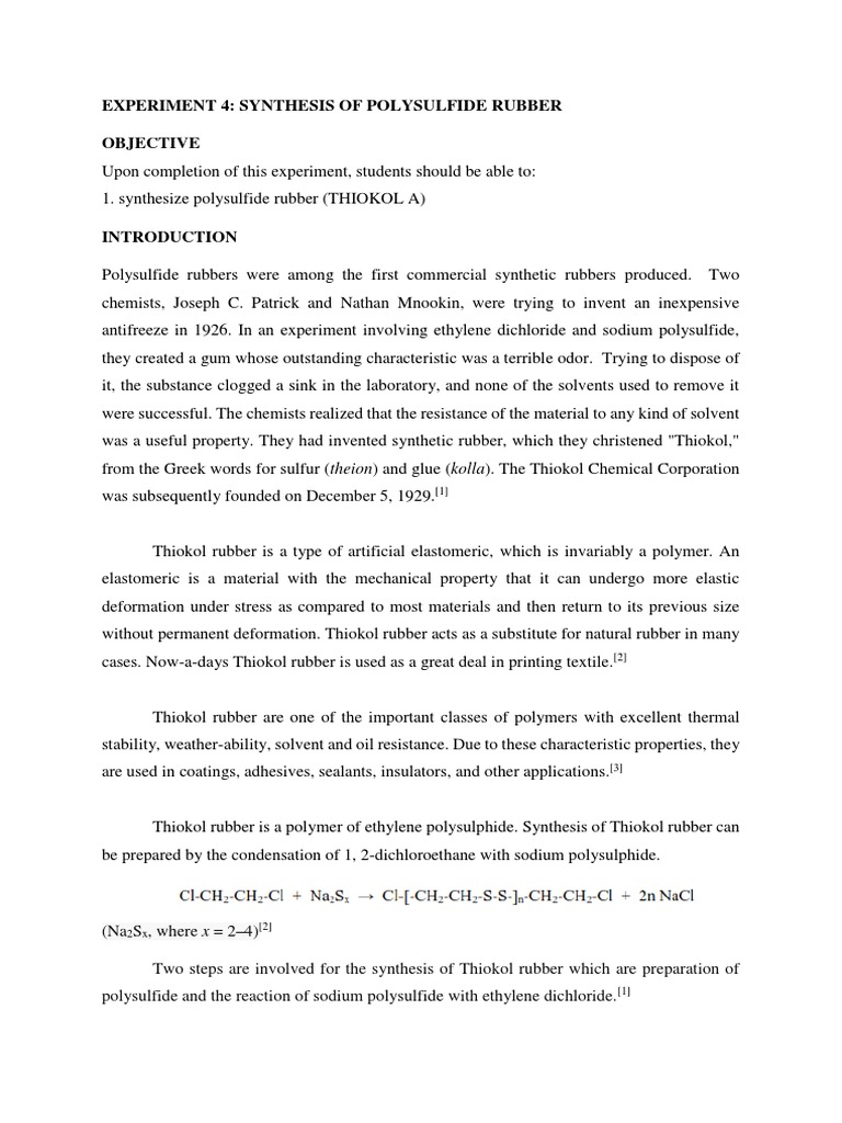 Experiment 4 | PDF | Sodium Hydroxide | Natural Rubber