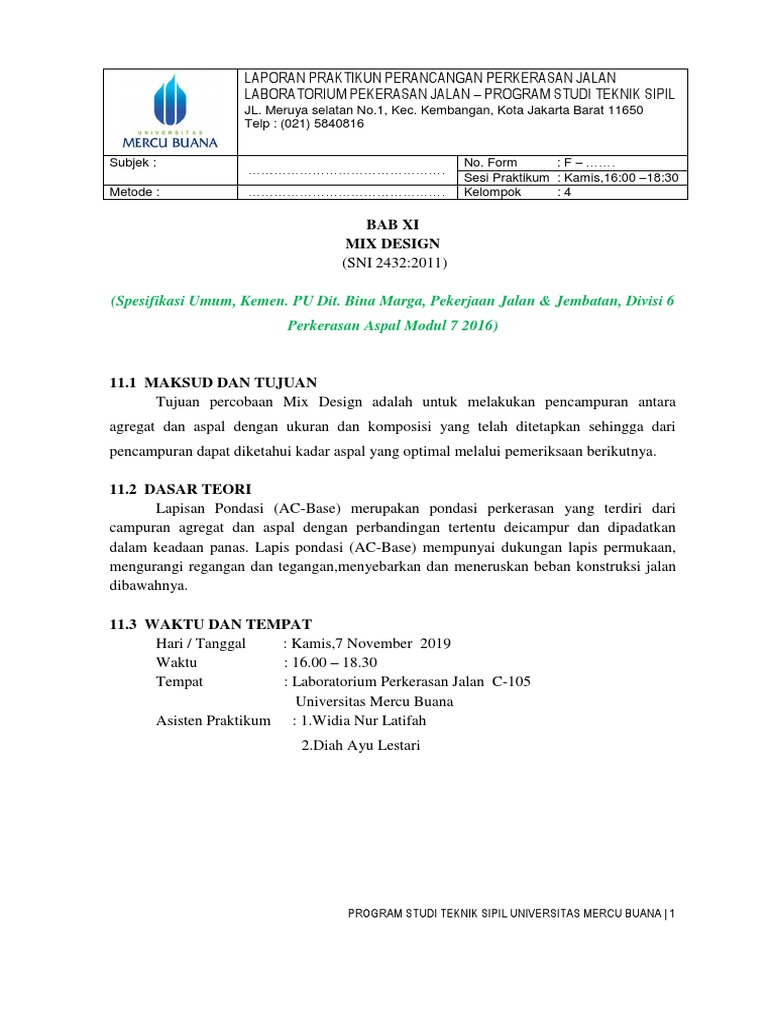 Mix Design Aspal | PDF