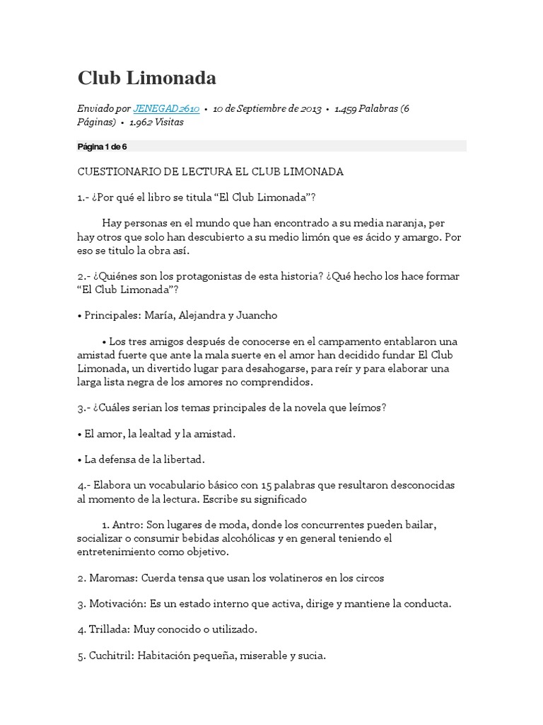 Club Limonada | PDF