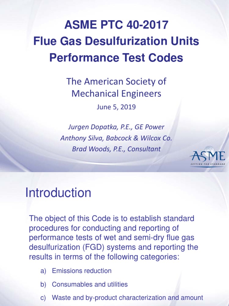 Webinar ASME PTC 40 - FGD | PDF | Uncertainty | Chemistry