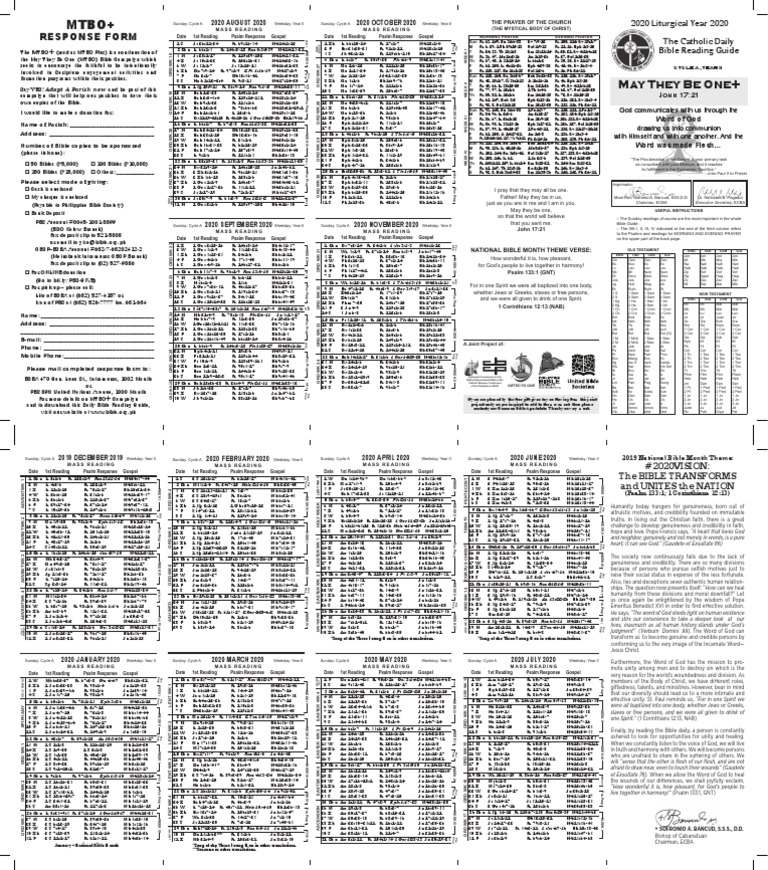 2020 Catholic Daily Bible Reading Guide | Psalms | Christian Literature