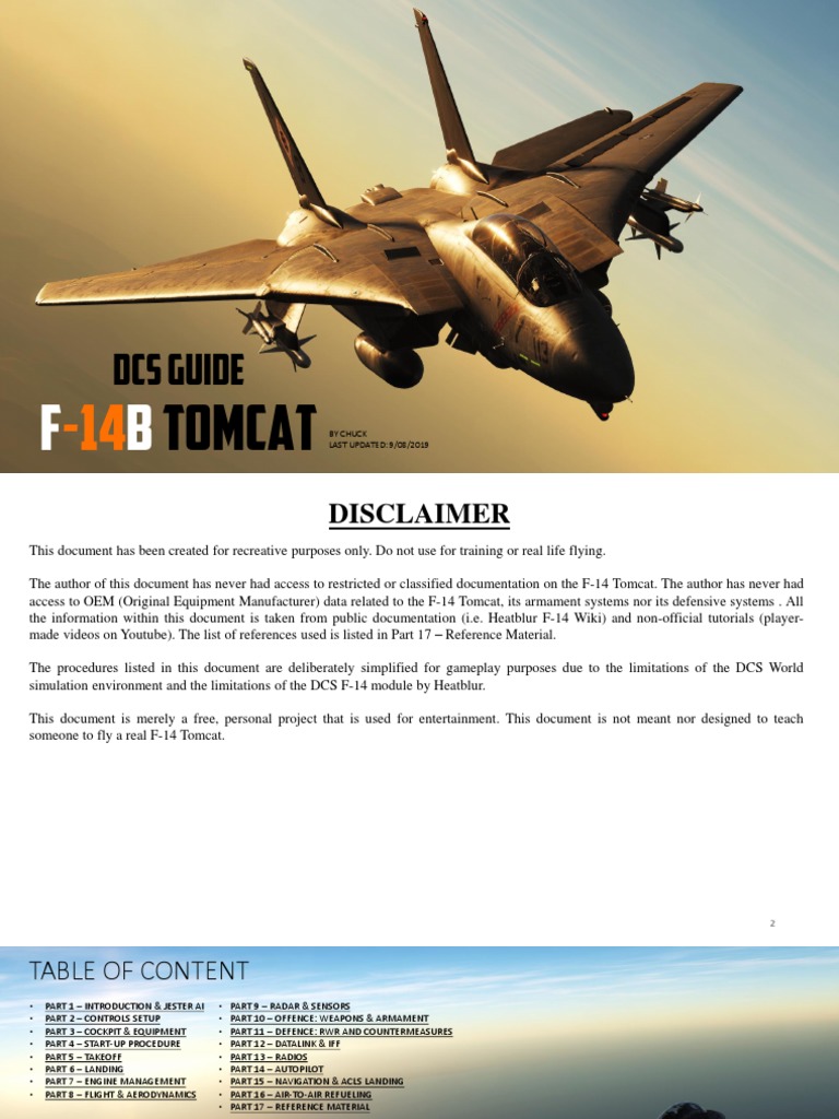 DCS F14 Guide | PDF | Aviation | Military Aviation
