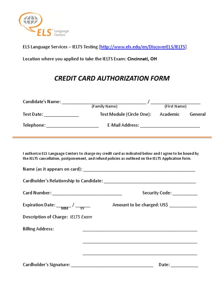 Credit Card Authorization | PDF | Career & Growth | Business