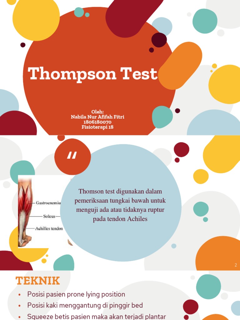 Uji Thompson untuk Ruptur Tendon Achiles | PDF
