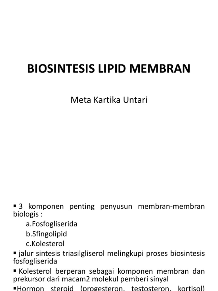 Biosintesis Lipid Membran | PDF