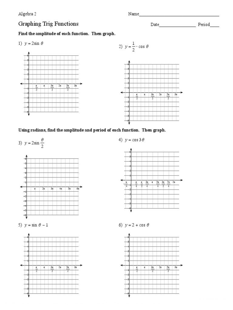 Graph Trig Functions | PDF | Sine | Trigonometric Functions