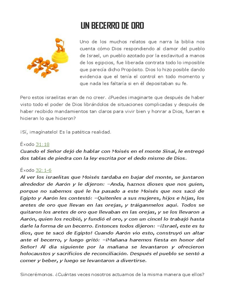 Un Becero de Oro | PDF | Moisés | Libro del éxodo