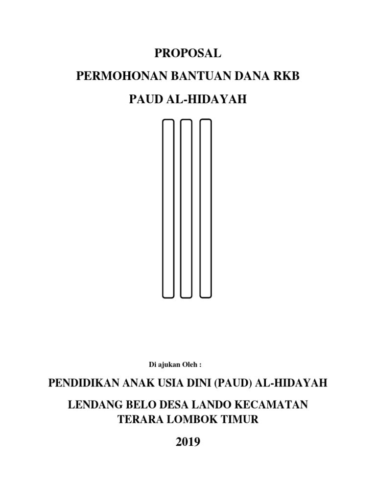 Contoh Proposal RKB PAUD | PDF