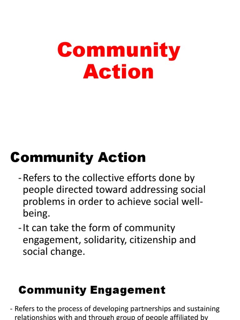 Community Action For CESC | PDF | Service Learning | Community