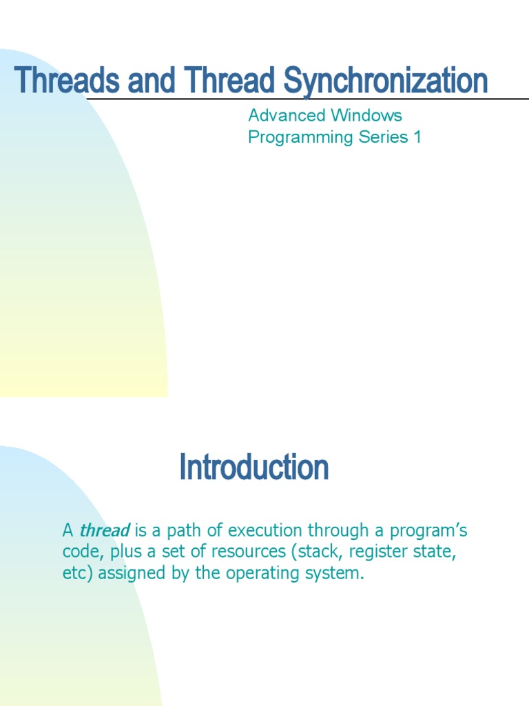 Extra 11 Threads and Synchronization | PDF | Thread (Computing) | Concurrency (Computer Science)