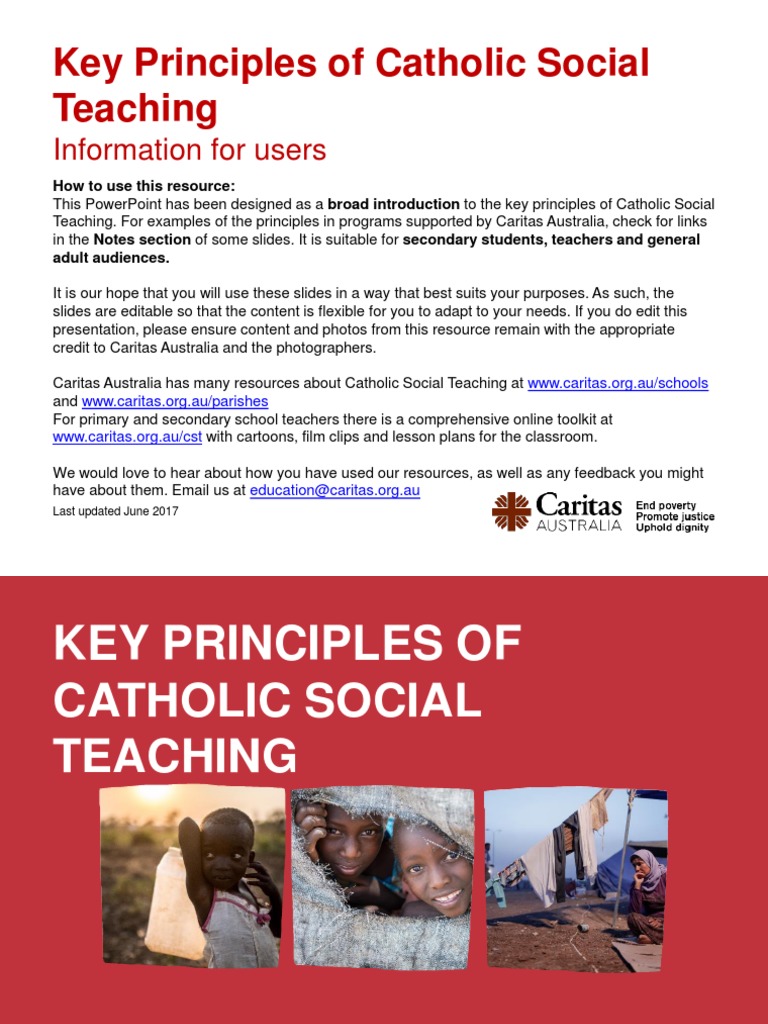 Principle of Catholic Teaching | PDF | Citizenship | Australia