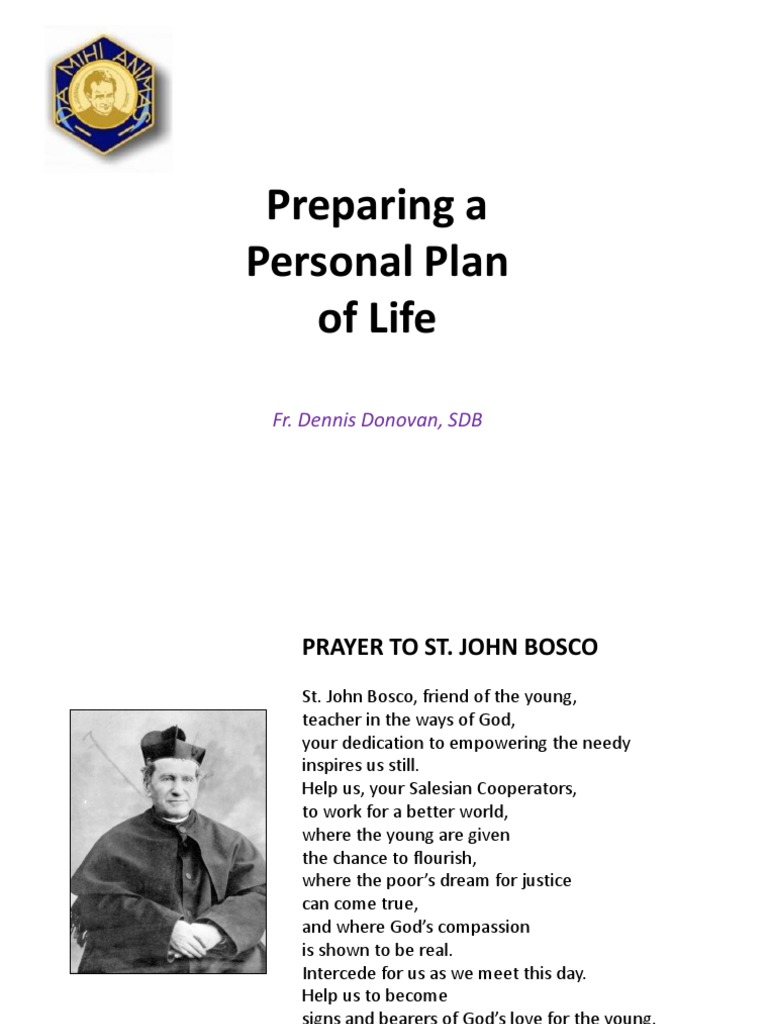 Creating Your Personal Life Plan Pdf Eucharist Religious
