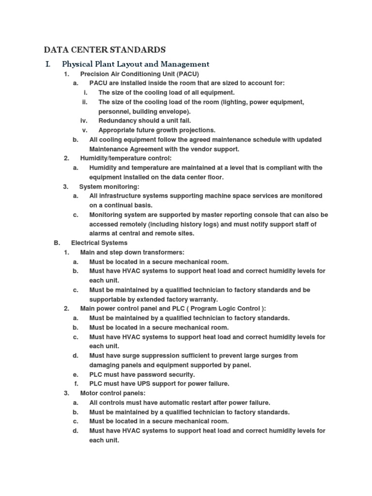 DATA Center Standards | PDF | Data Center | Electrical Engineering