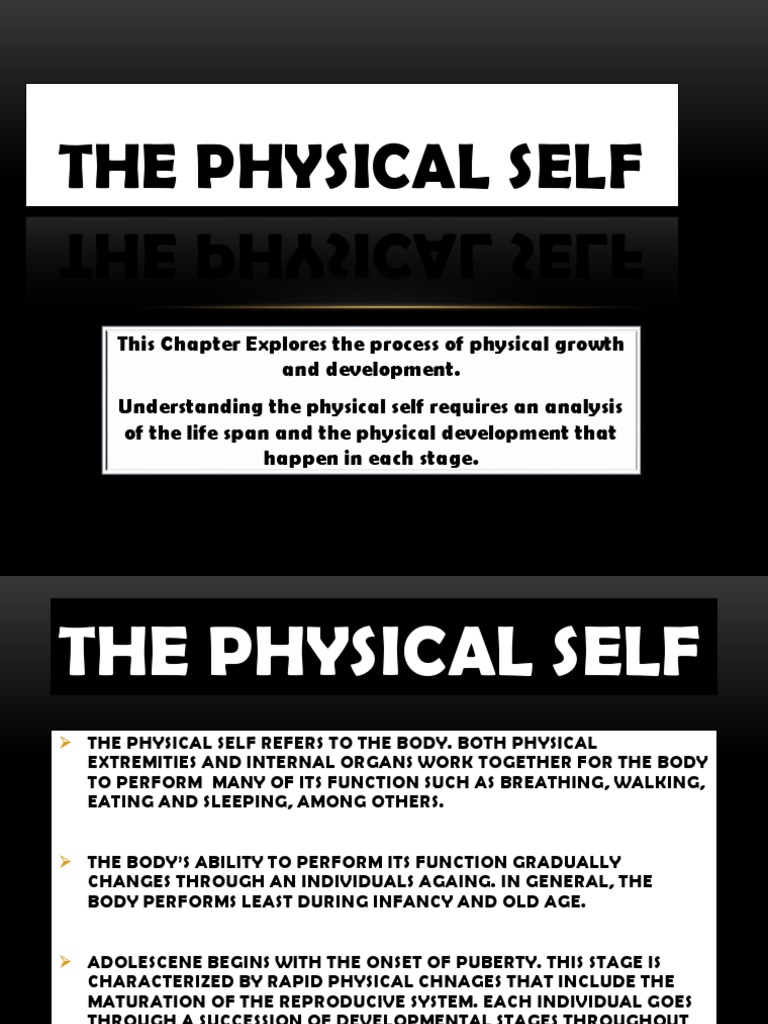 The Physical Self | PDF | Body Image | Adolescence