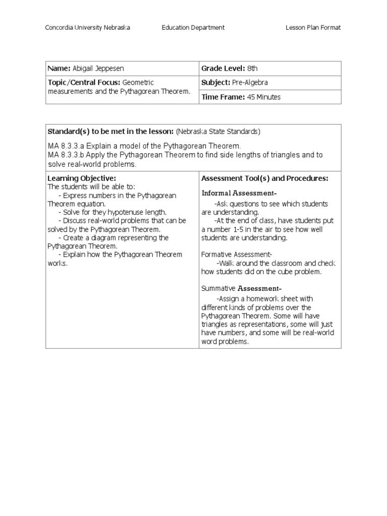 Picture Book Lesson Plan | PDF | Lesson Plan | Triangle