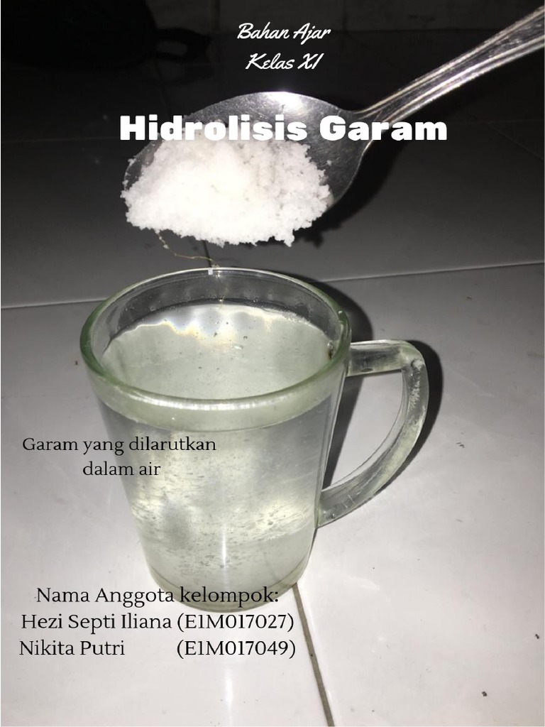 Bahan Ajar Hidrolisis Garam KELAS 11 | PDF