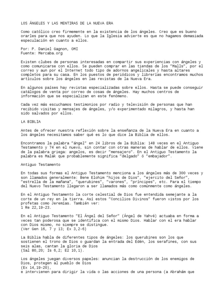 Ángeles y New Age | PDF | Nueva era | Viejo Testamento