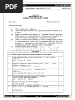 Btech-1-Sem 1 Sample Paper | PDF | System Of Linear Equations | Mathematics