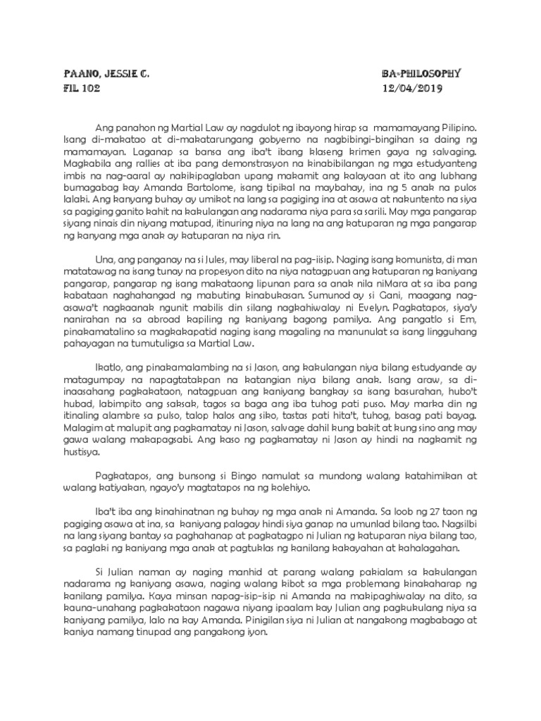 Summary Of Dekada 70 Pdf