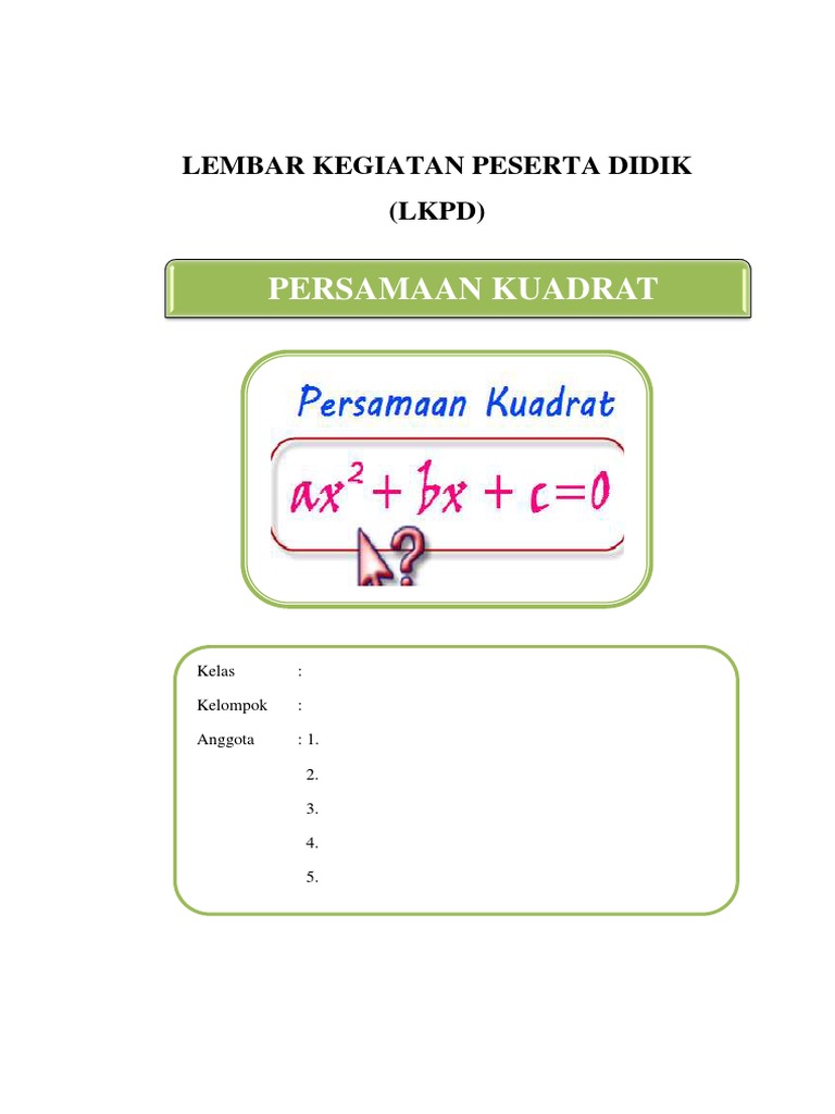 Latihan Soal Rumus Jumlah Dan Hasil Kali Akar-Akar Persamaan Kuadrat | PDF
