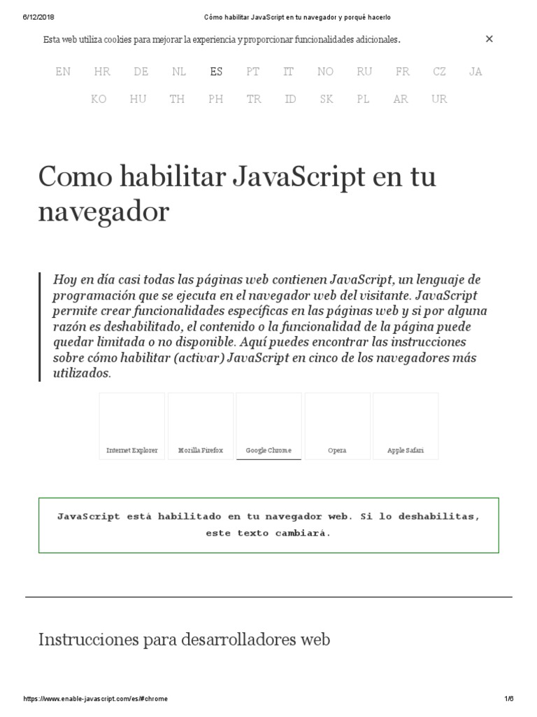 Como Habilitar Java Script | PDF | Script Java | Desarrollo tecnológico