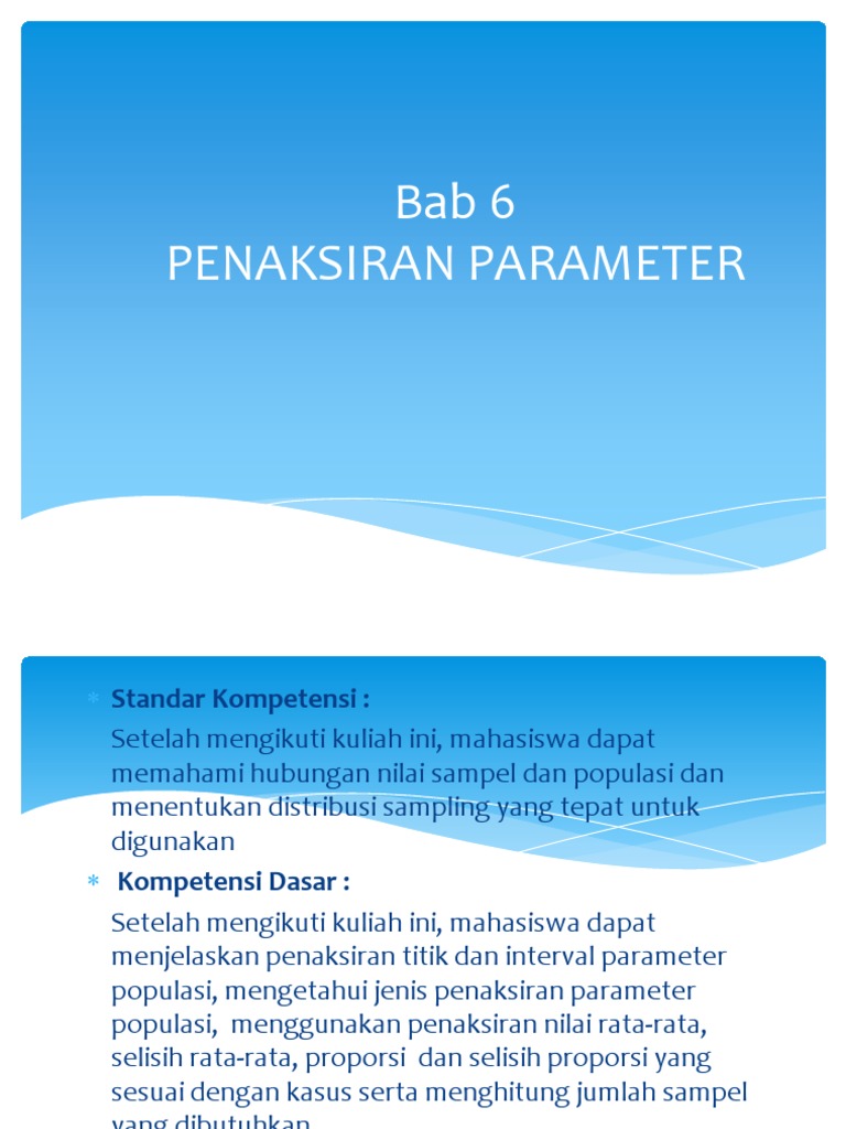 Penaksiran Parameter | PDF