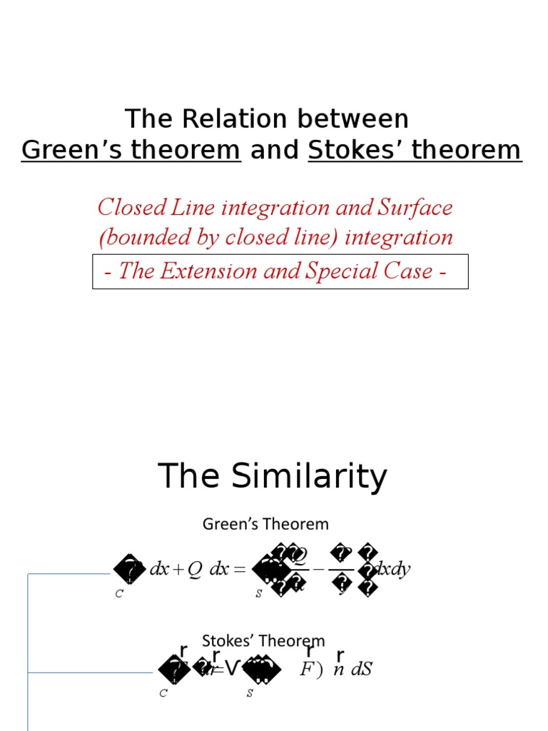 The Relation Between Green's Theorem and Stokes' Theorem | PDF ...