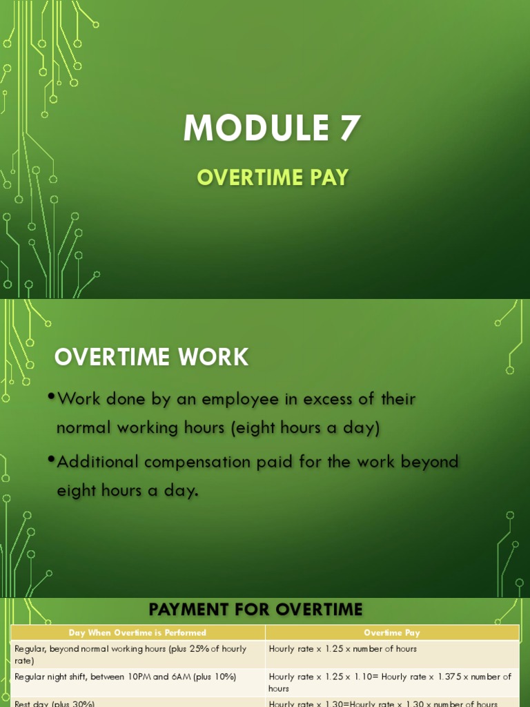 Module 7 | PDF | Overtime | Shift Work