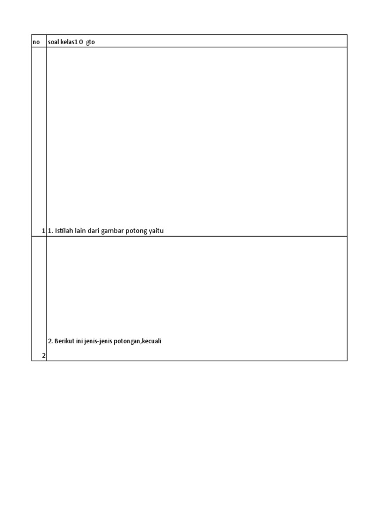 Soal Gto Kelas 10 | PDF | Griya & Taman