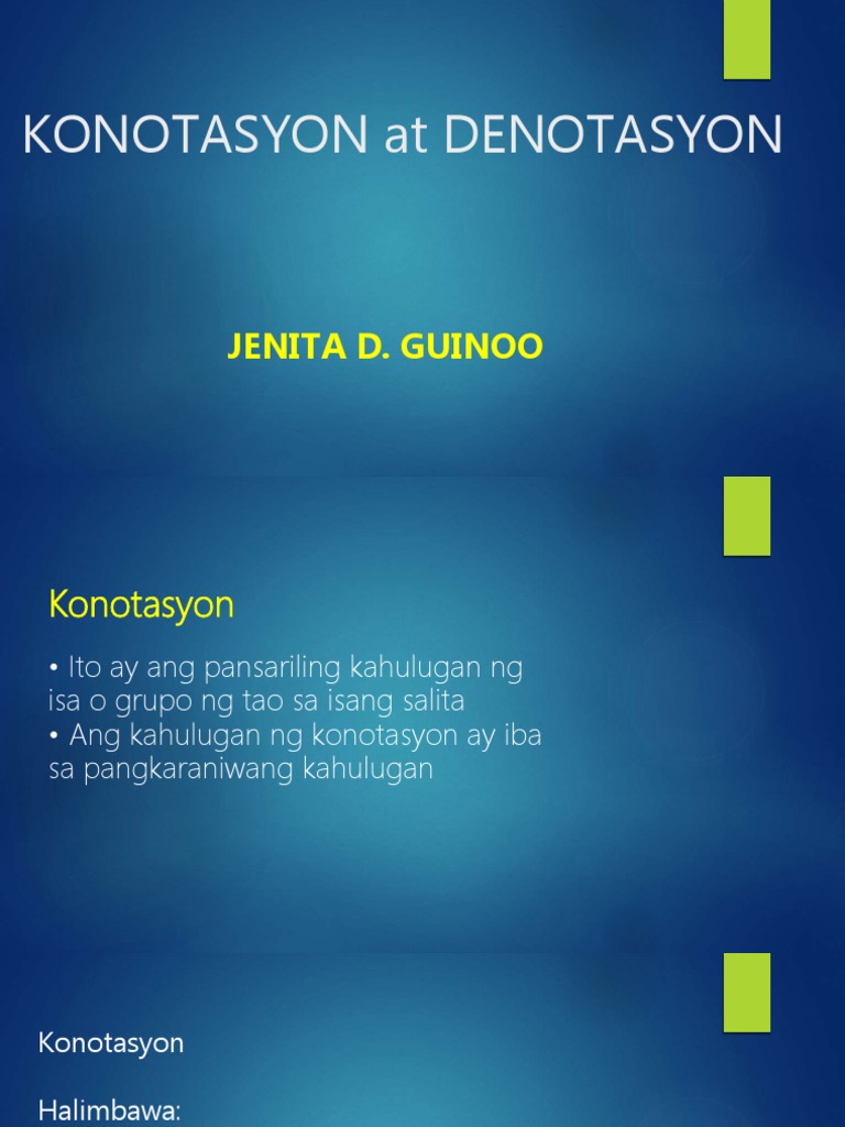 Konotasyon at Denotasyon | PDF