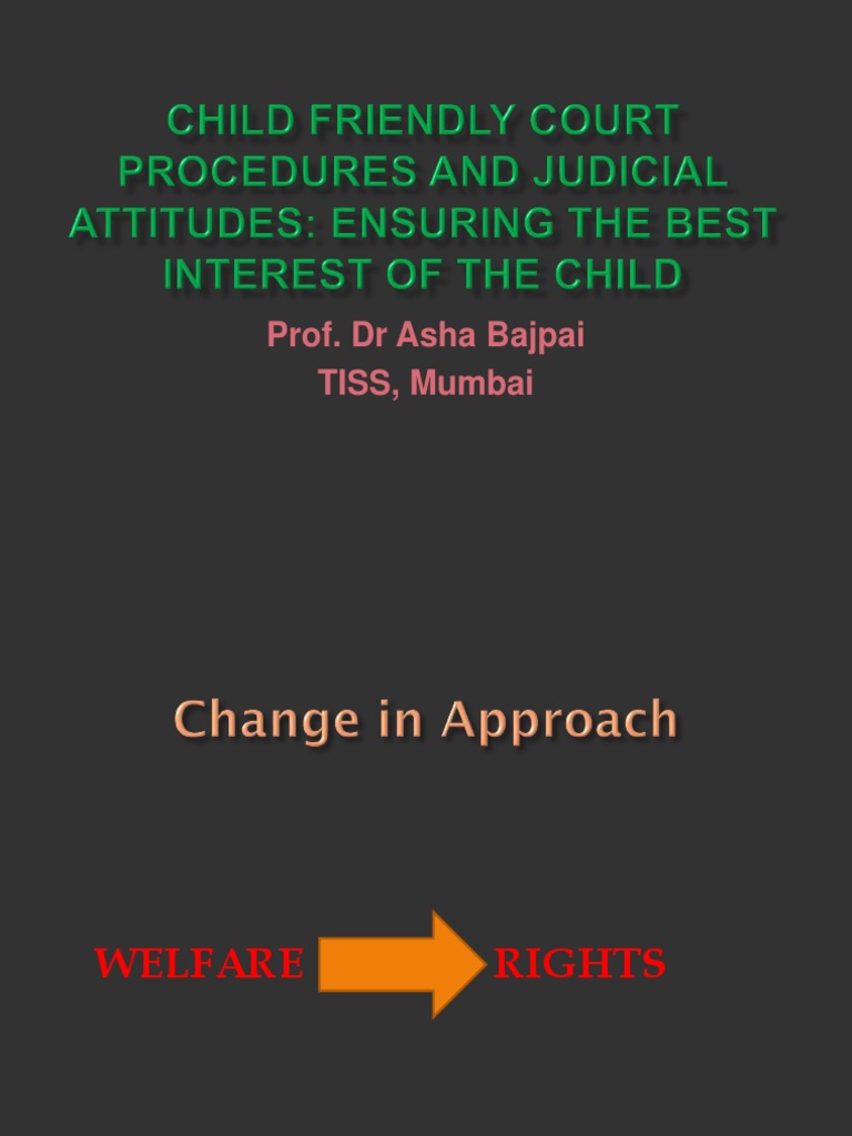 Child Friendly Court Procedure | PDF | Best Interests | Convention On ...