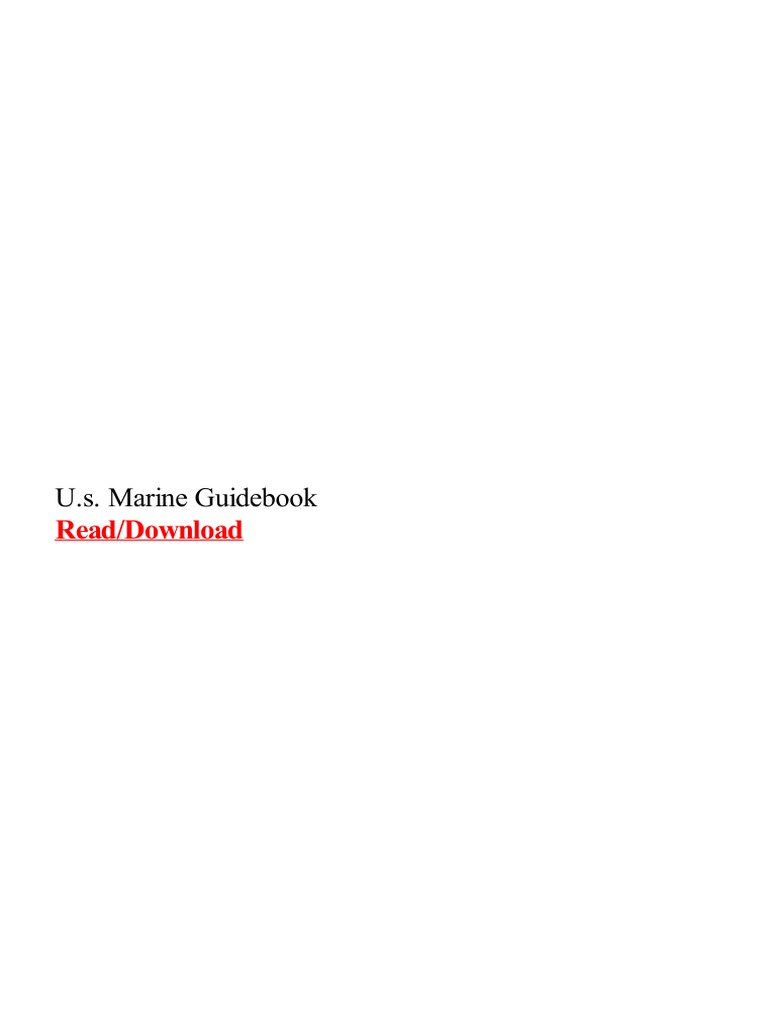 Marine Guide | PDF | United States Marine Corps | Military Of The ...