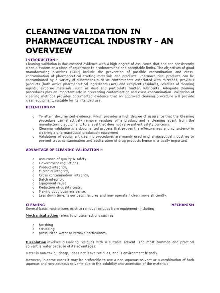 Cleaning Validation | PDF | Verification And Validation | Chromatography