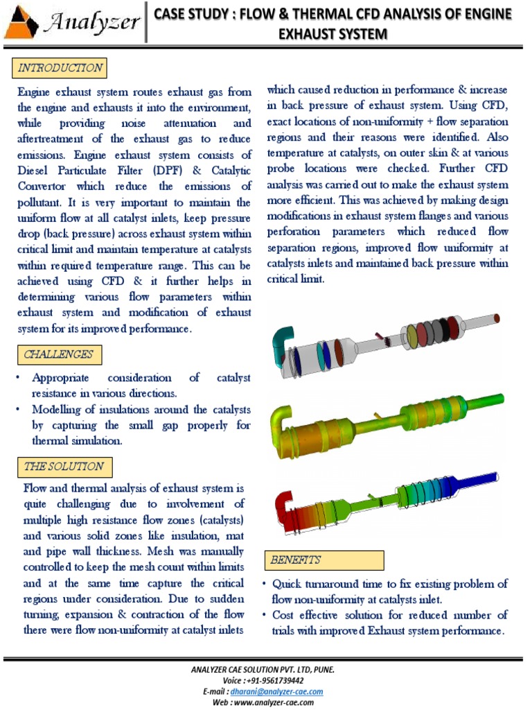 CFD Analysis of Engine Exhaust System | PDF | Exhaust Gas ...