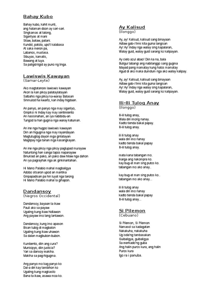 Awiting Bayan Songs | PDF