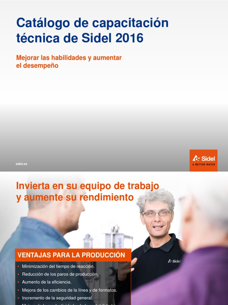 Sidel Techical Training Catalogue 2016 Es PDF | PDF | Neumático ...