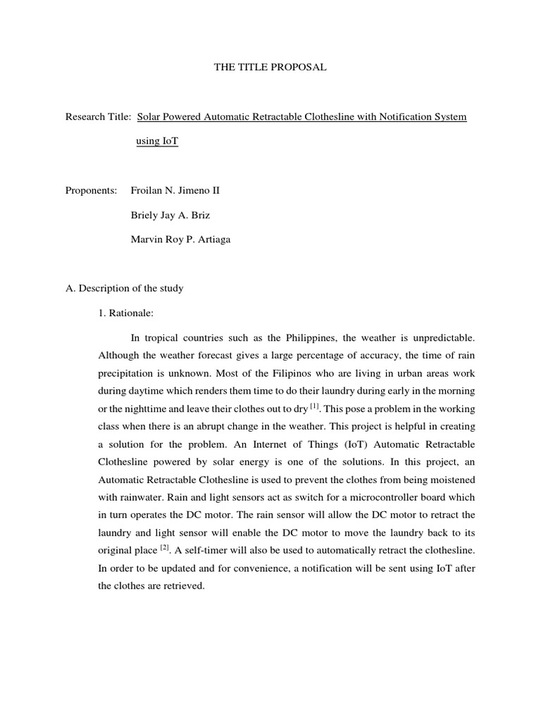The Title Proposal | PDF | Arduino | Automation